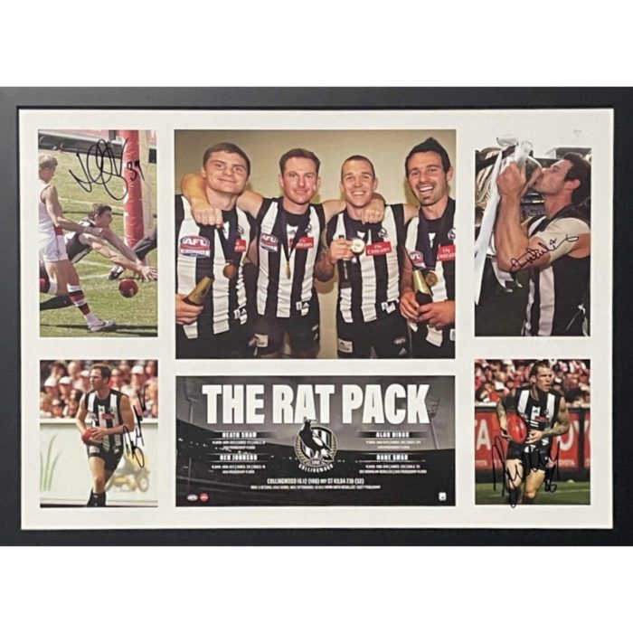 Collingwood Alan Didak, Ben Johnson, Heath Shaw & Dane Swan Signed Rat ...