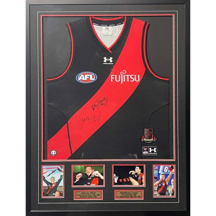 Essendon James Hird & Matthew Lloyd Signed & Framed 150th Anniversary ...