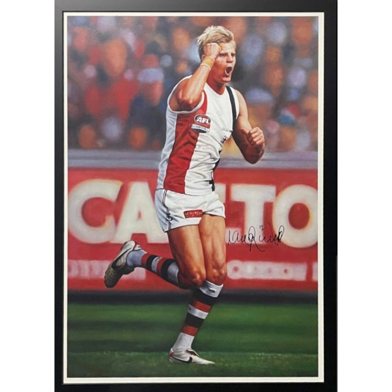 St Kilda Nick Riewoldt Signed Artist Print - Authentic Autographs and ...