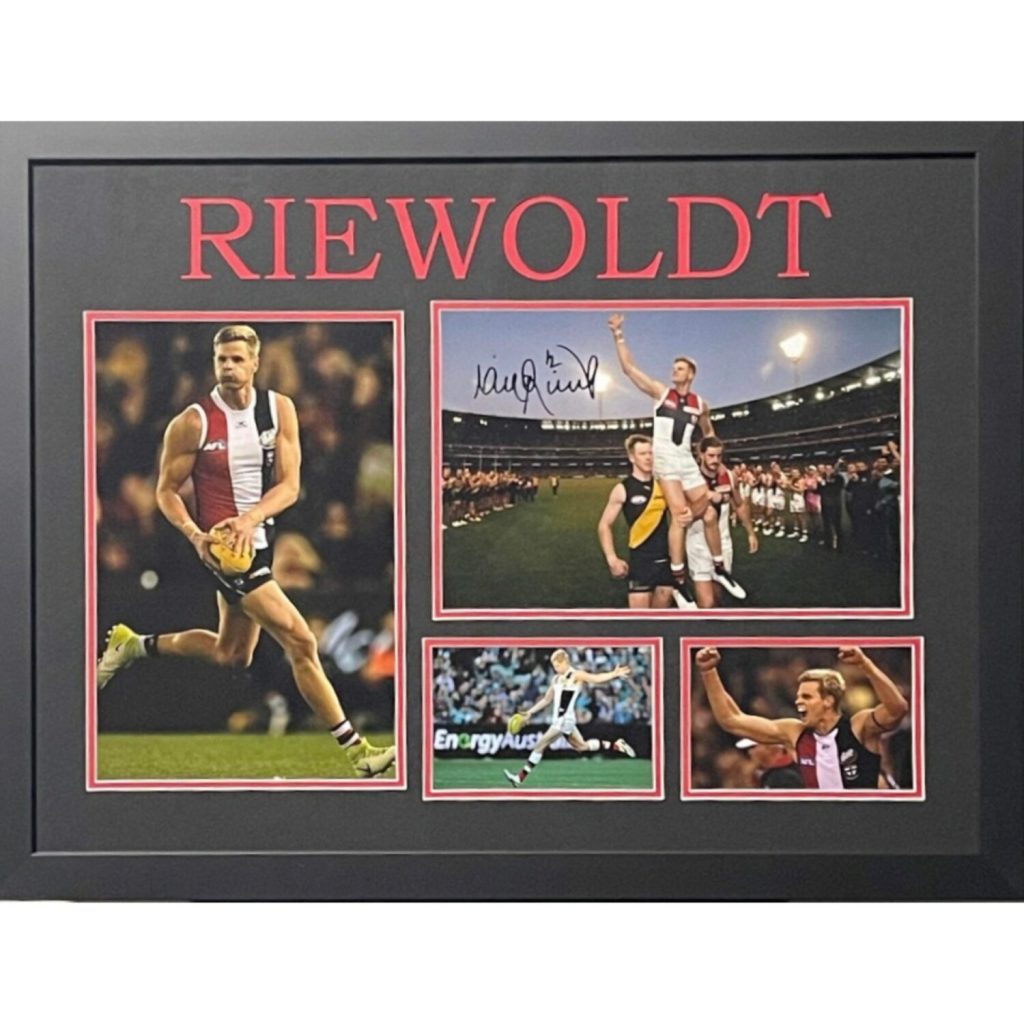 St Kilda Nick Riewoldt Signed Collage - Authentic Autographs and Events ...