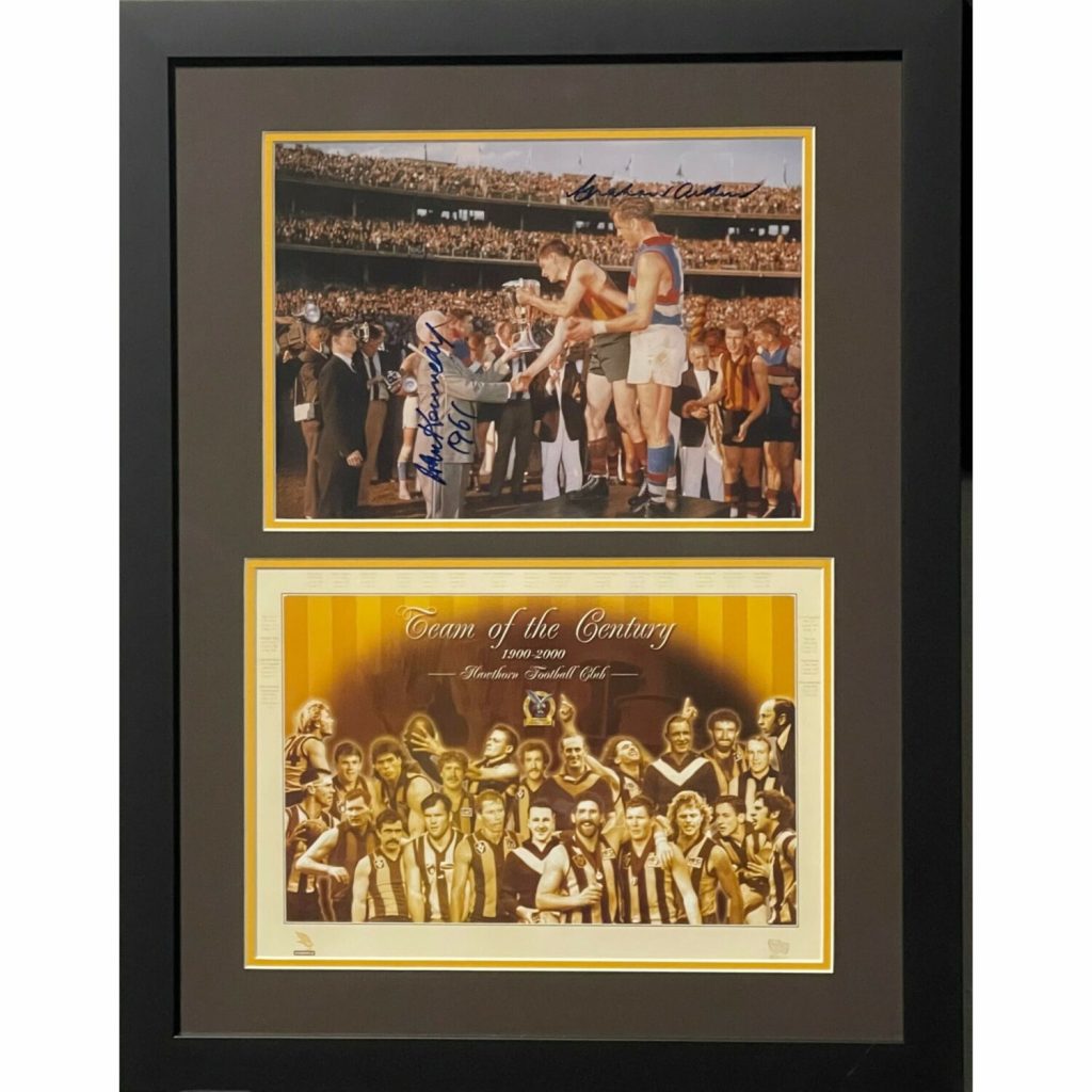Hawthorn Graham Arthur & John Kennedy Snr Signed Collage - Authentic ...