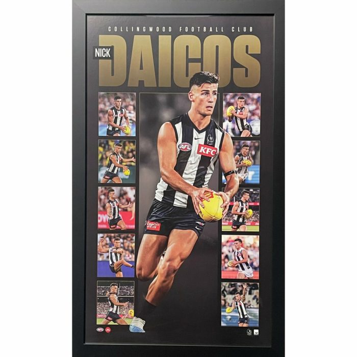 Collingwood Nick Daicos Lithograph Print - Authentic Autographs and ...