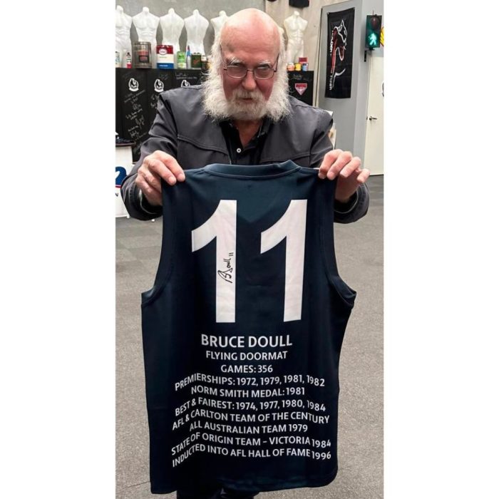 Carlton Bruce Doull Signed Career Stats Jumper - Authentic Autographs ...